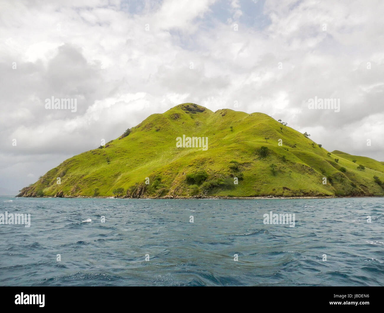 Volcanic island in Komodo Naional Park, Flores Sea, Nusa Tenggara ...