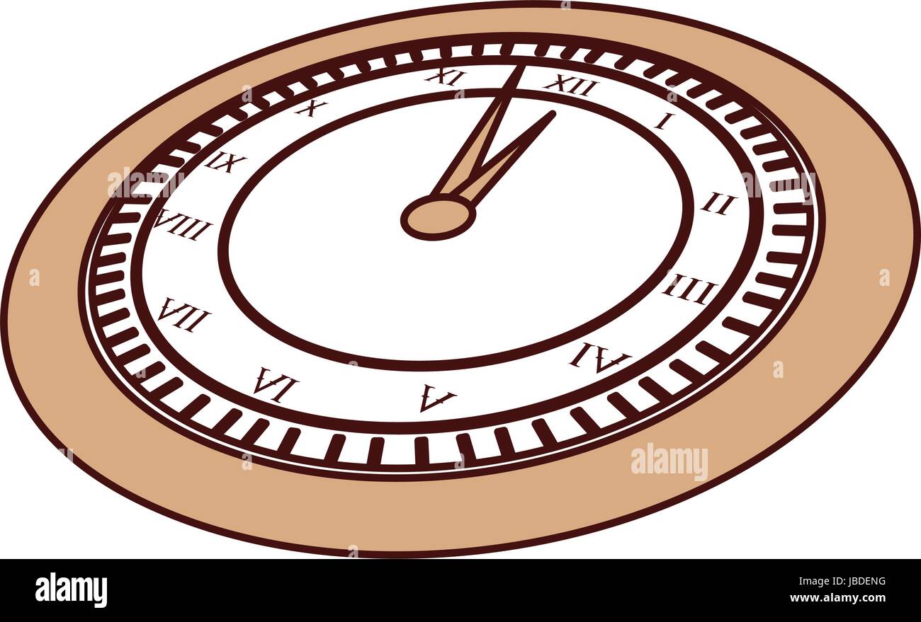 cute brown clock cartoon Stock Vector Image & Art - Alamy