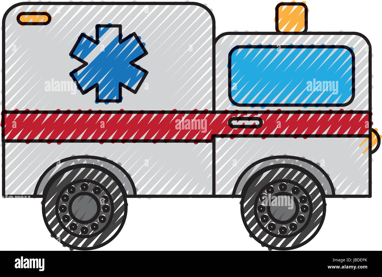 Ambulance flashing lights Stock Vector Images - Alamy