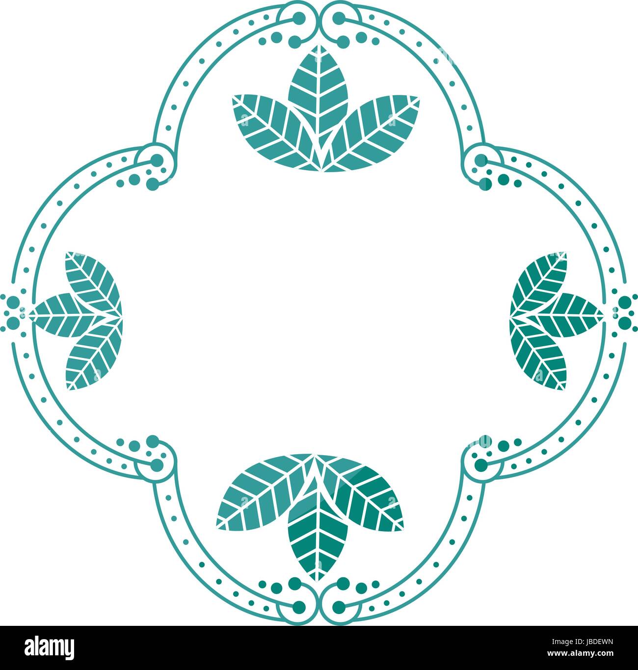 decorative frame with leaves Stock Vector Image & Art - Alamy