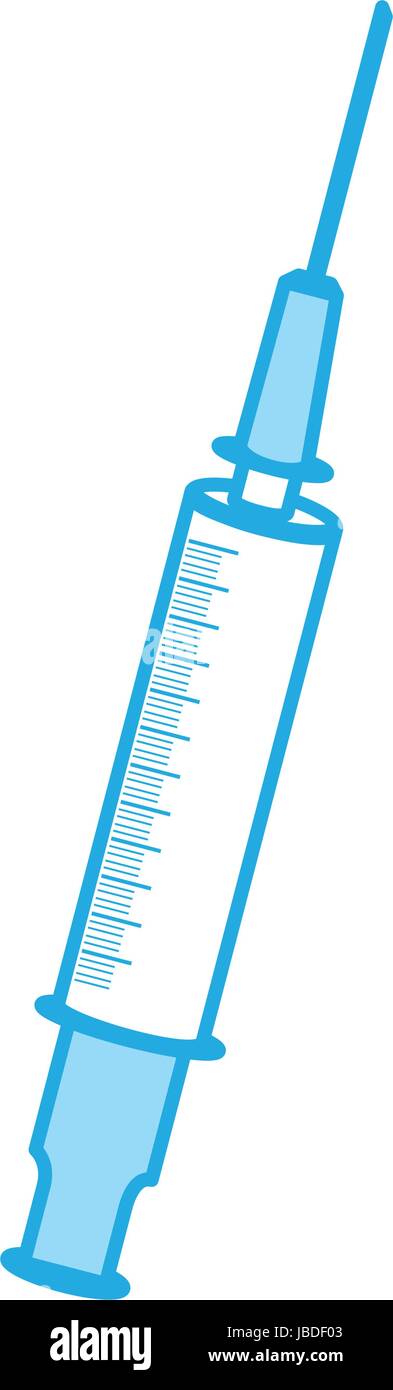 Blue plastic medical syringe Stock Vector Images - Alamy