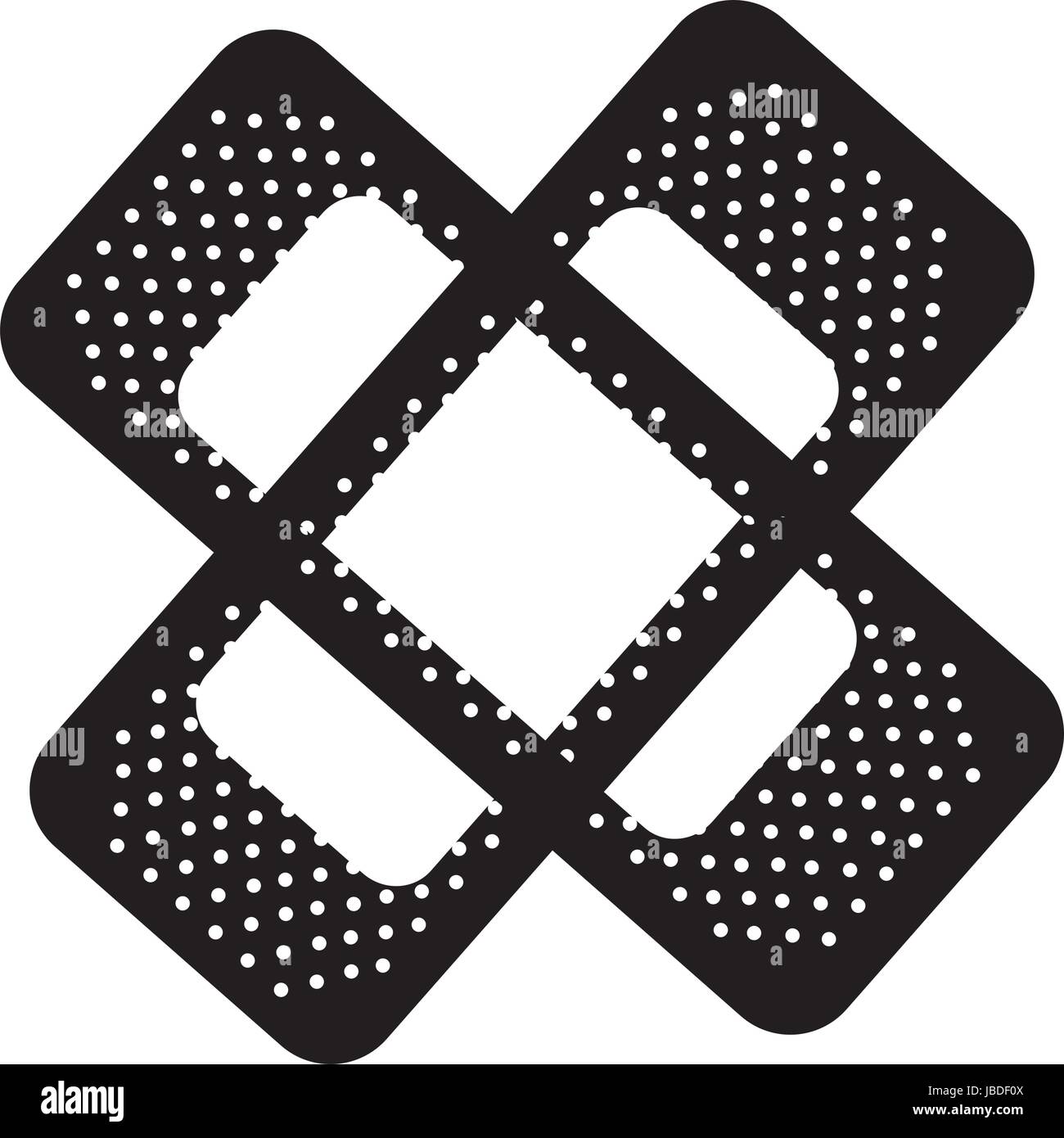 black icon bandage plaster cartoon Stock Vector Image & Art - Alamy