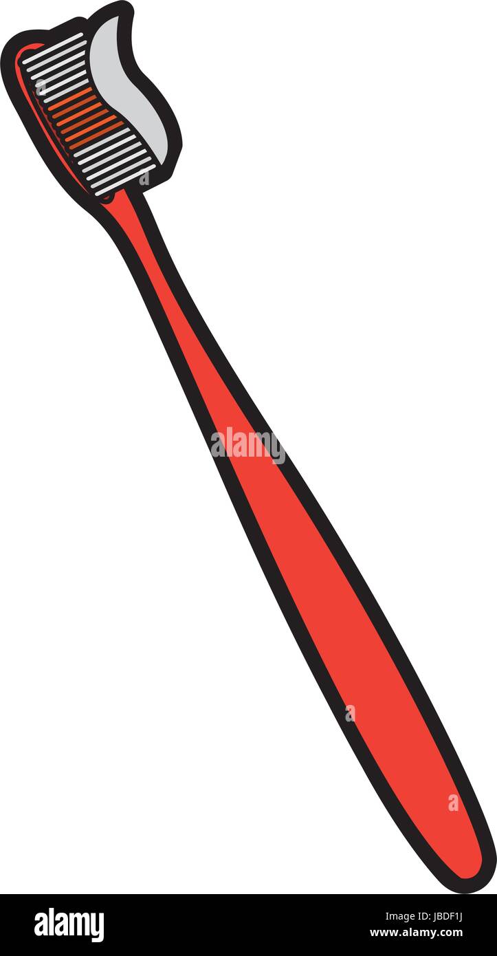 cute red toothbrush cartoon Stock Vector Image & Art - Alamy