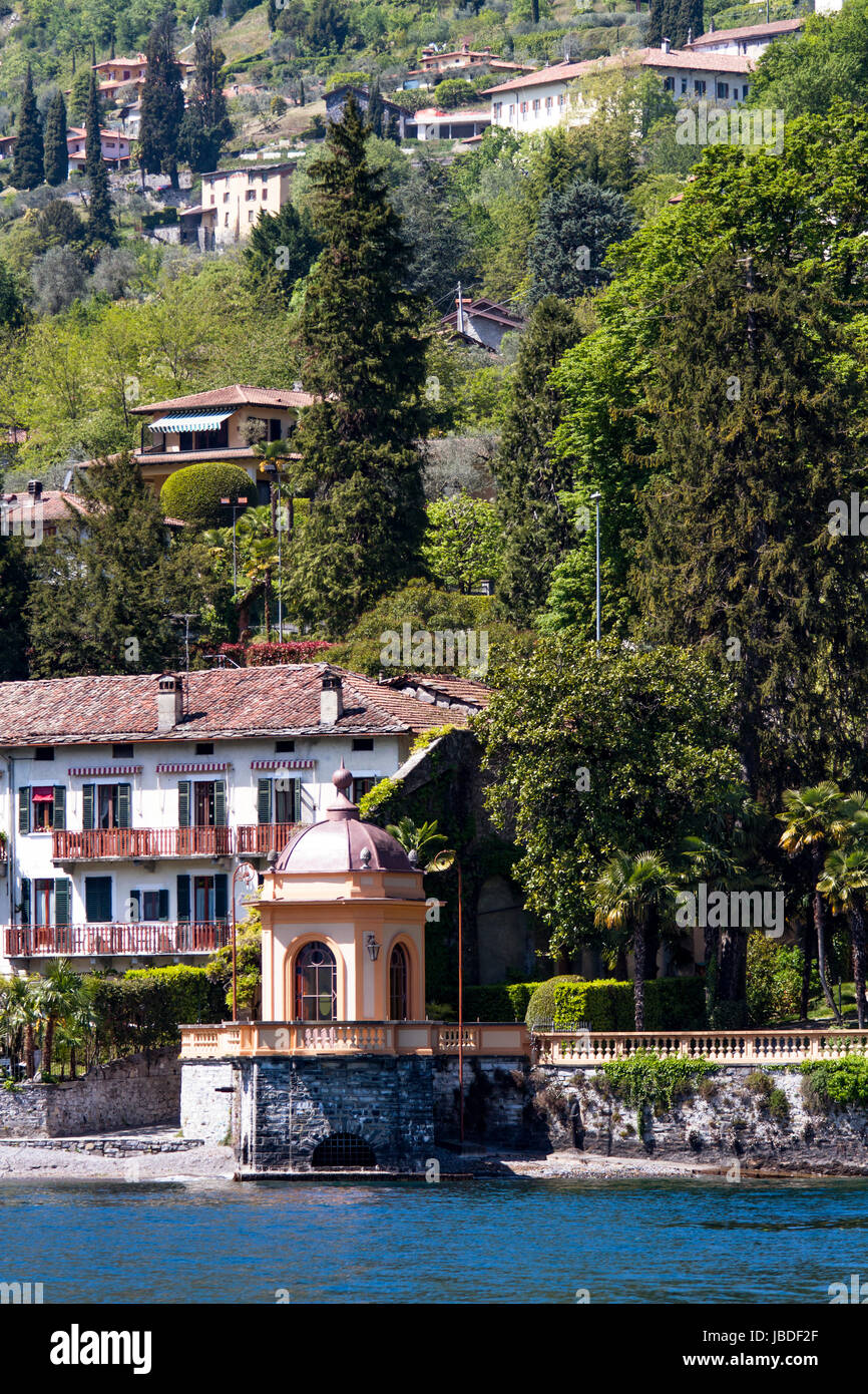 View at town Lenno on Como lake in Italy Stock Photo - Alamy