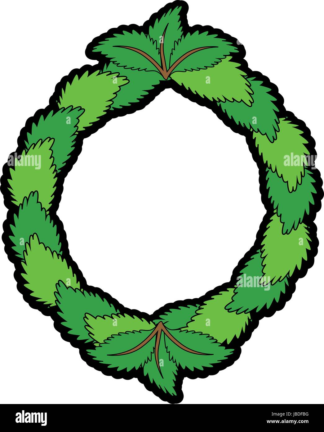 wreath of leaves icon Stock Vector Image & Art - Alamy