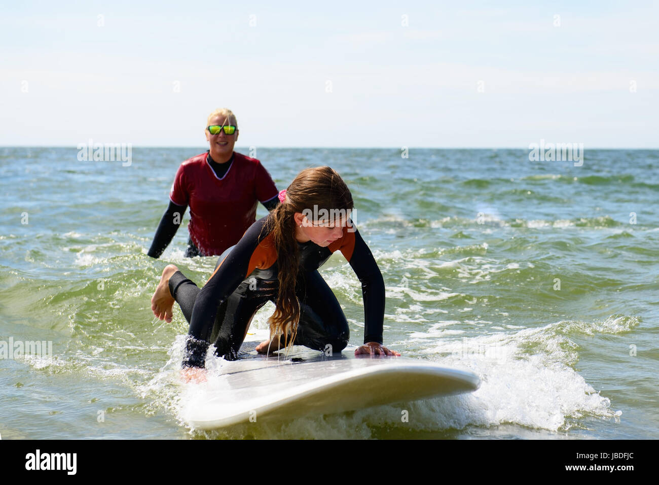 Child surf lessons hi-res stock photography and images - Alamy