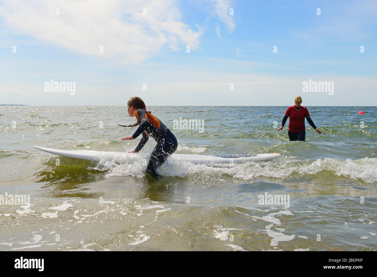 Child surf lessons hi-res stock photography and images - Alamy