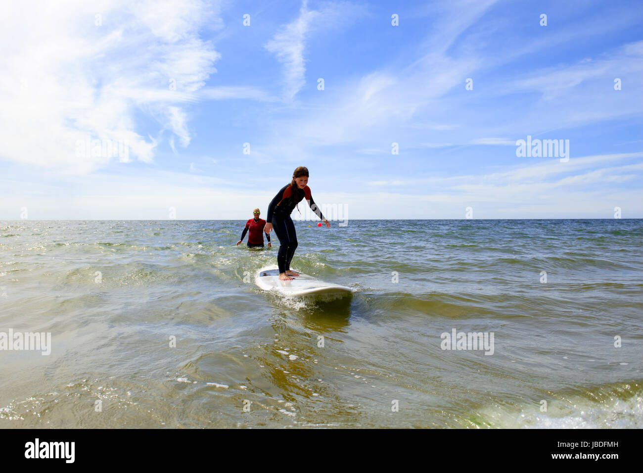 Female kids children surf hi-res stock photography and images - Alamy