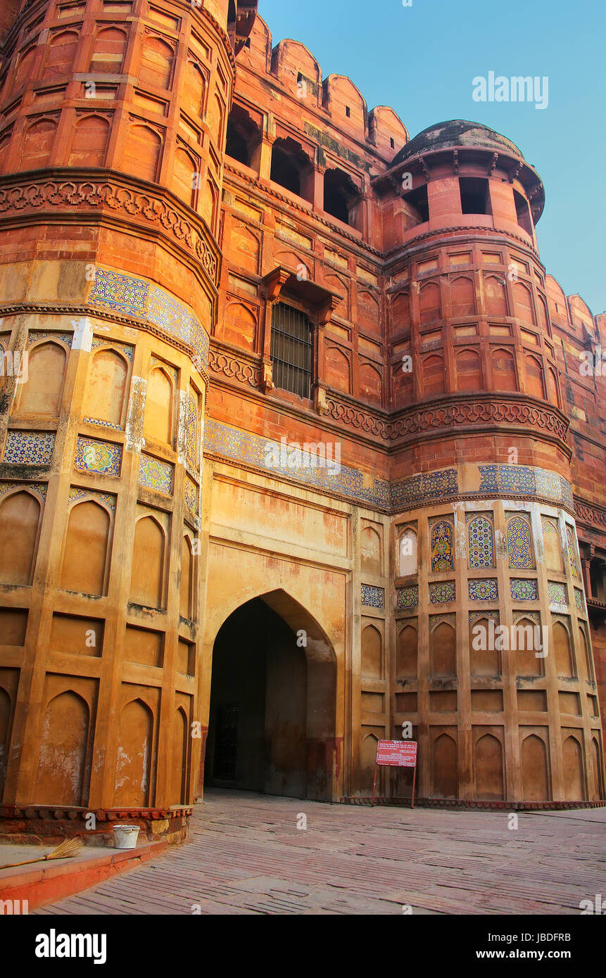 Amar Singh Gate in Agra Fort, Uttar Pradesh, India. The gate was ...