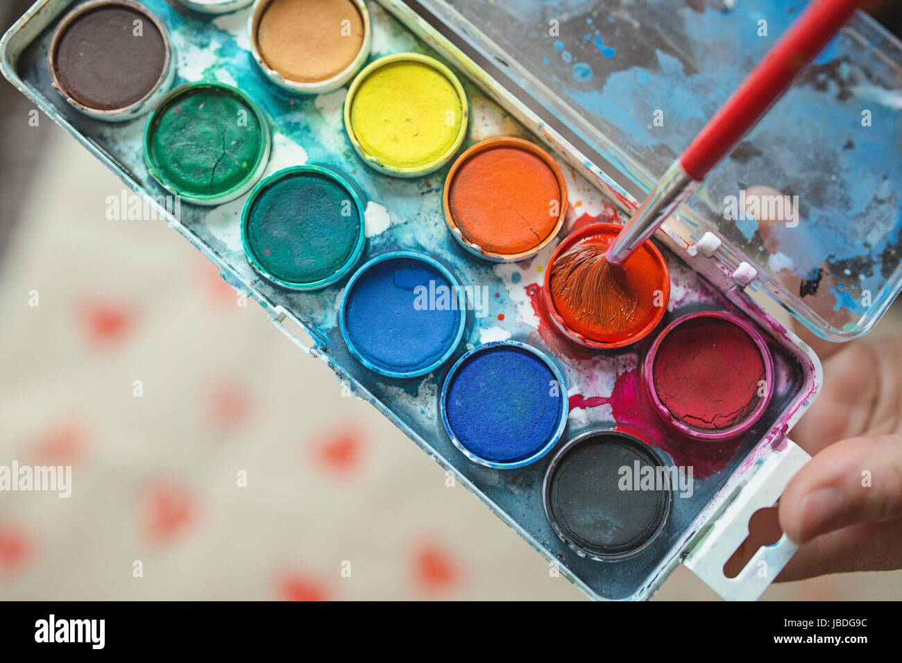 Watercolor Painting Bright Colors Stock Photo - Alamy