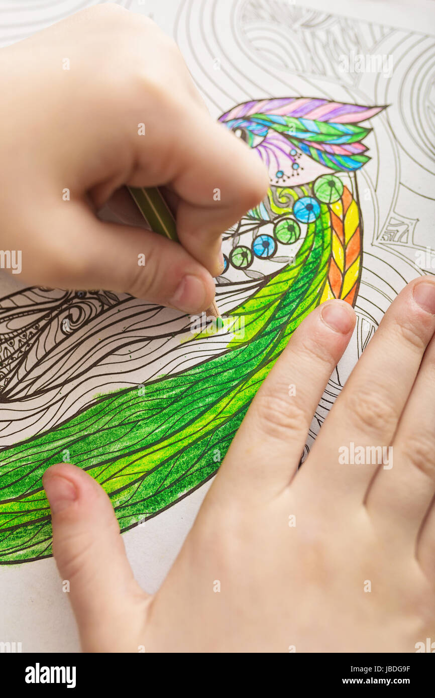 Hands coloring hi-res stock photography and images - Alamy