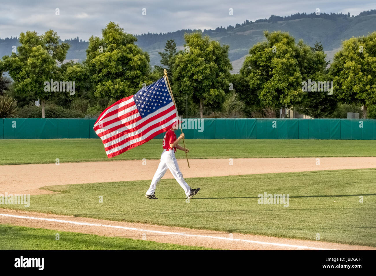 Little League Flag Ceremony Stock Photo - Alamy