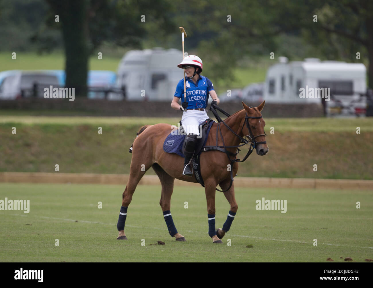 Victoria Pendleton competes in a Jockies Vs Legends match at the The ...