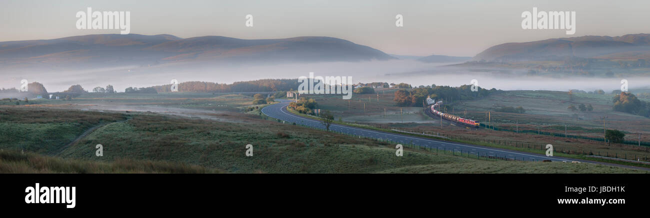 3 DB cargo class 90 Electric locomotives pass Scout Green (north of ...