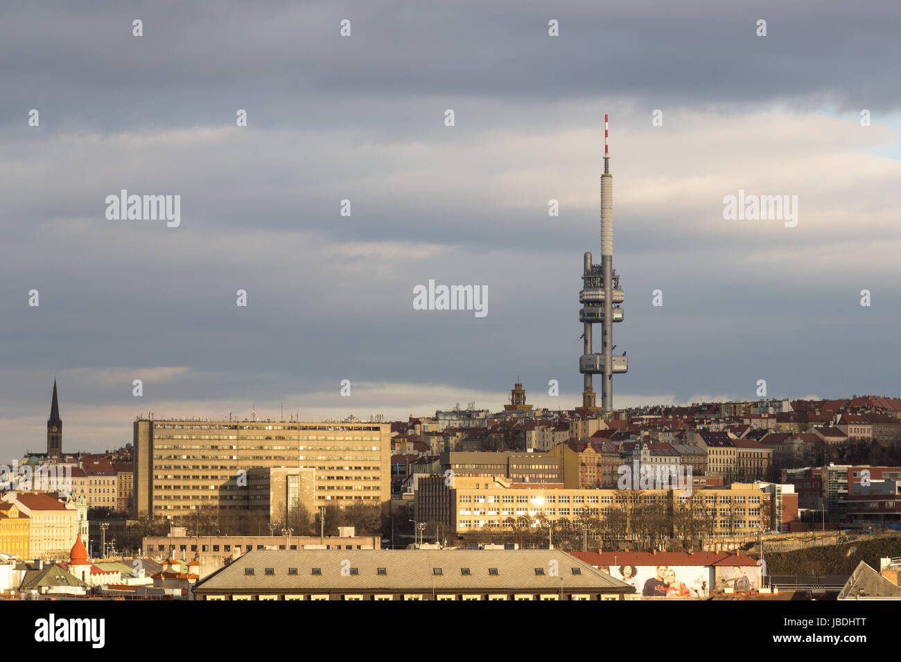 Zizkov Television Tower in Prague Stock Photo - Alamy