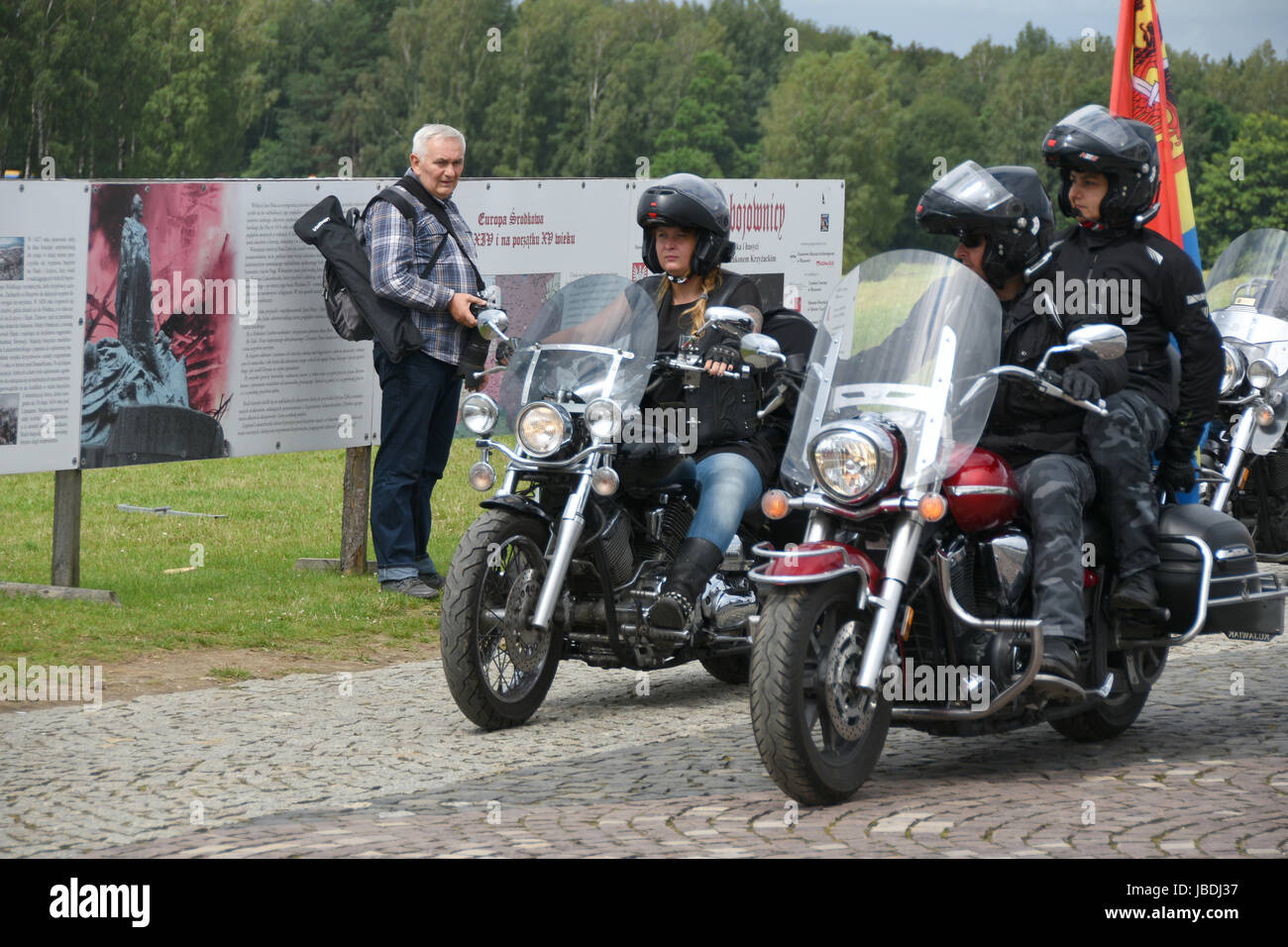 Riders on their steel horses. Harley Davidson Motorcycle Club Stock ...