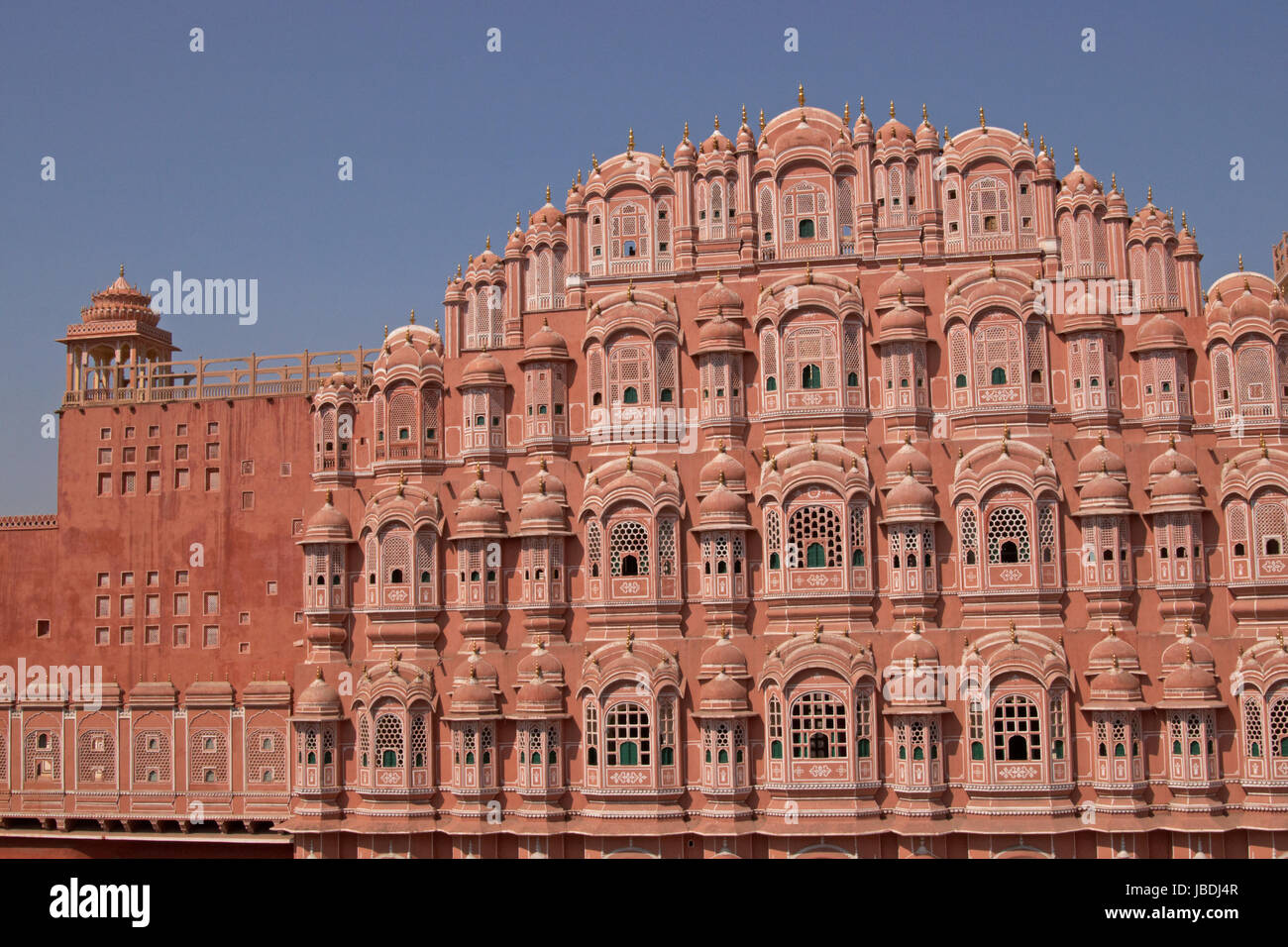 Hawa Mahal or Palace of the Winds in Jaipur India. Ornate pink facade ...