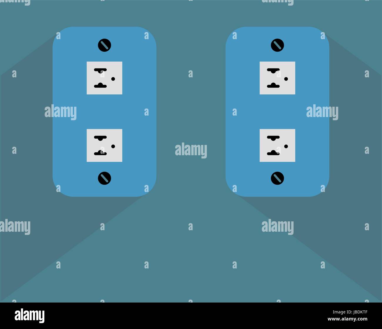 Plug on Colour wall vector and illustration Stock Vector Image & Art ...