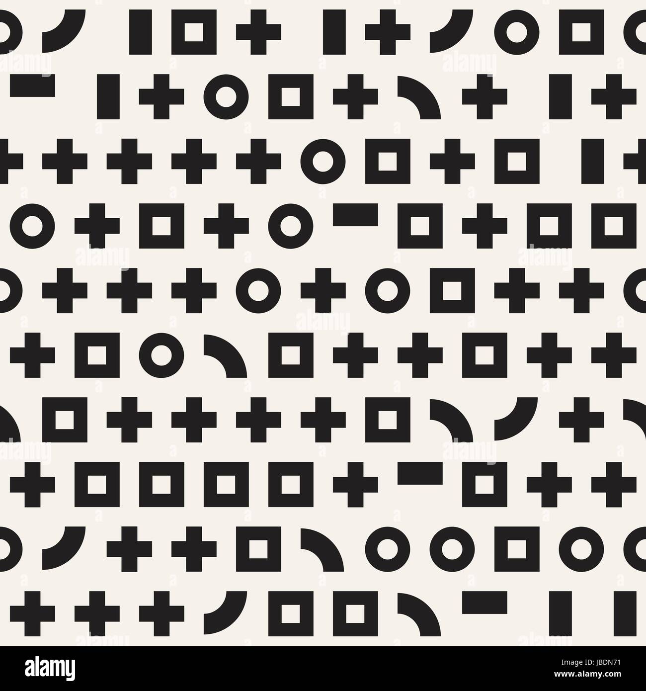 Vector random shapes seamless pattern. Modern stylish irregular texture ...