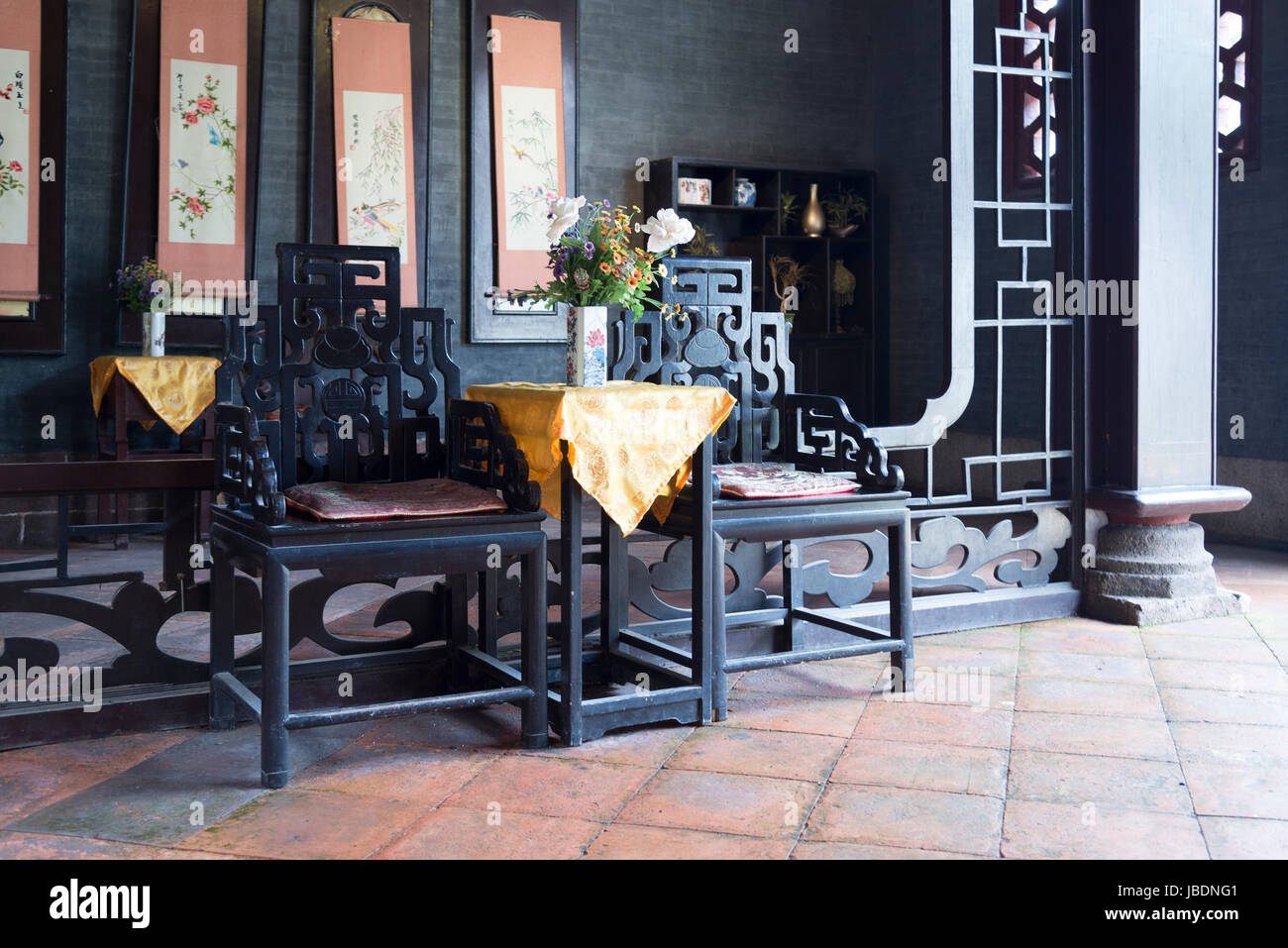 Chinese traditional interior architecture Stock Photo - Alamy