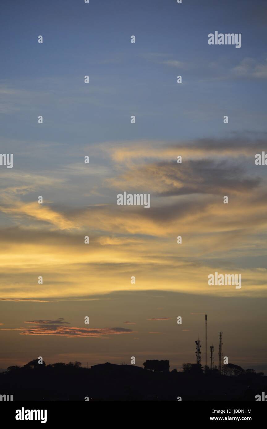 Antennas telecommunication towers sunrise hi-res stock photography and ...