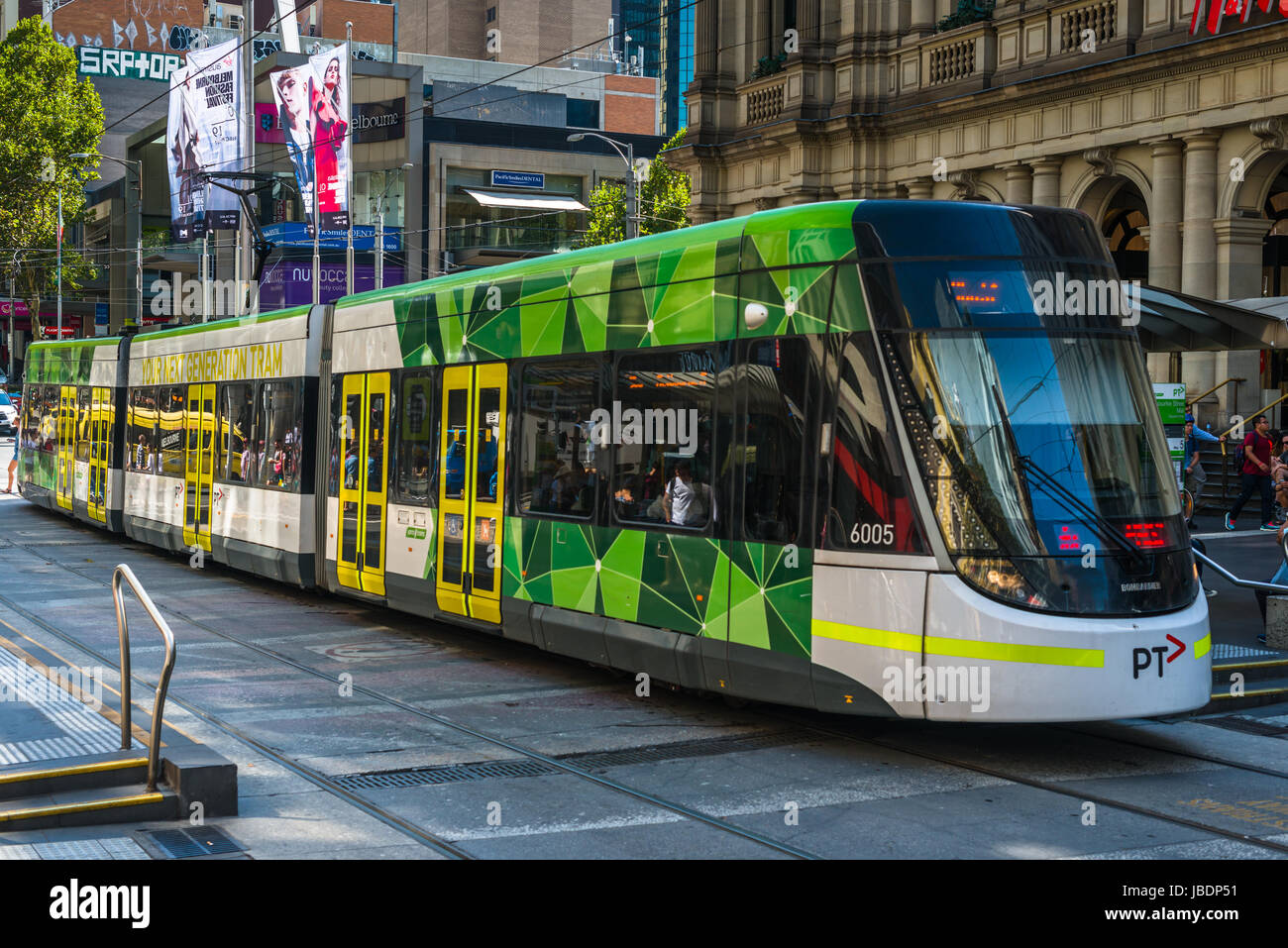 New E Class Trams in Melbourne, Australia Stock Photo - Alamy