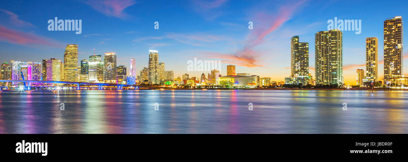 Miami brickell purple hi-res stock photography and images - Alamy
