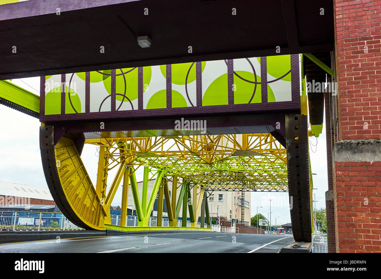 Drypool bridge across the river Hull newly painted Stock Photo - Alamy
