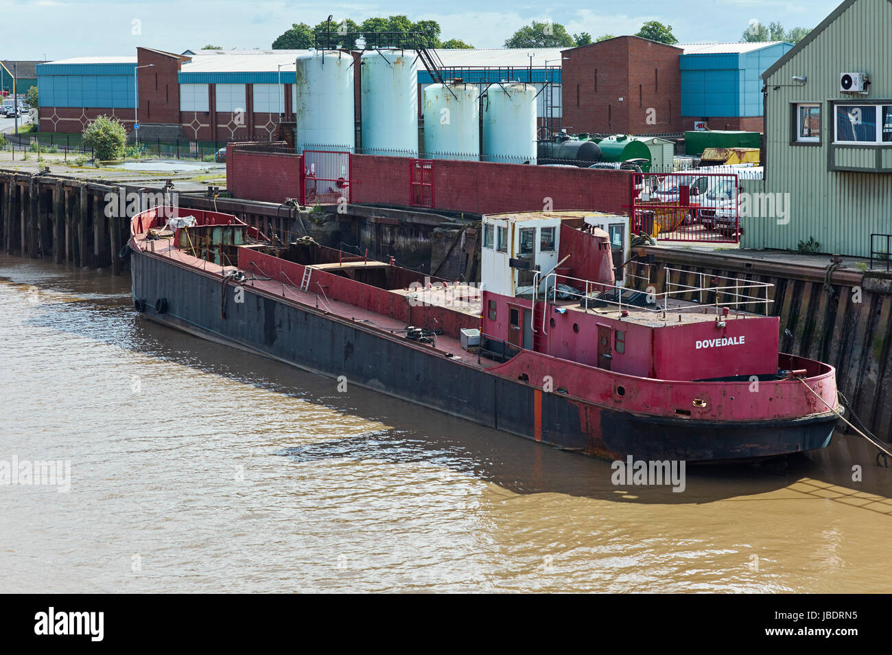 Inland tanker ship Dovedale built in 1962 on river Hull Stock Photo - Alamy