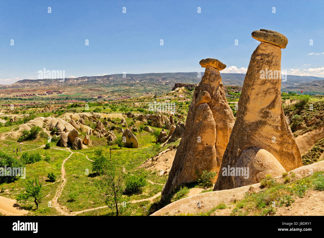 Fairy chimneys at Goreme National Park, Cappadocia, Turkey Stock Photo ...