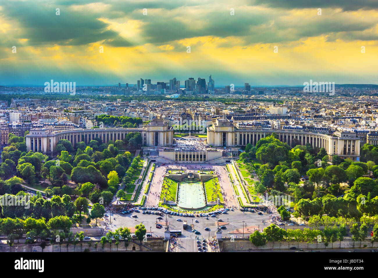 View from the eiffel tower over paris hi-res stock photography and ...