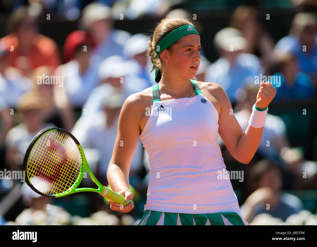 Jelena ostapenko roland garros 2017 hi-res stock photography and images ...