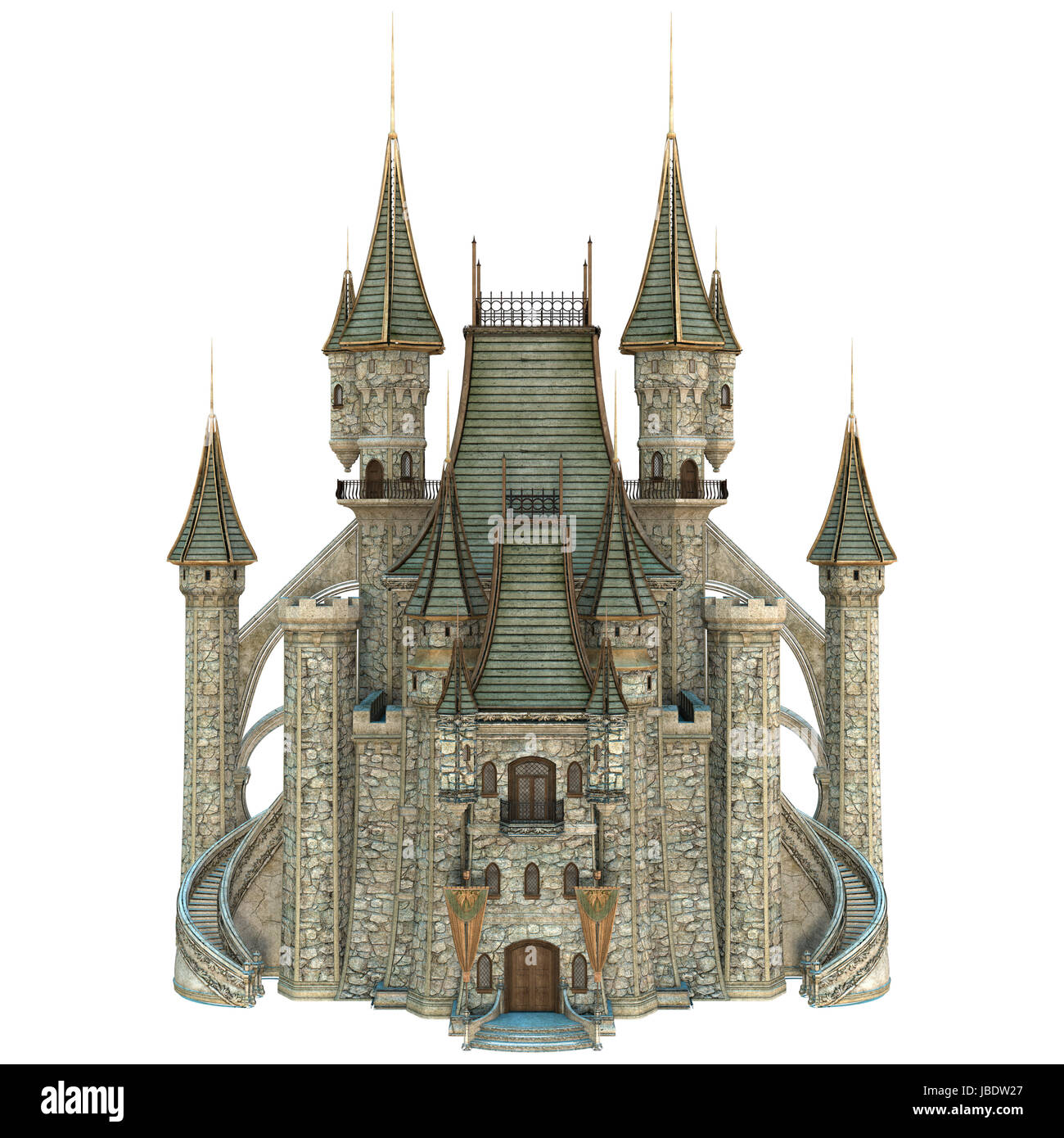 Fantasy castle render hi-res stock photography and images - Alamy