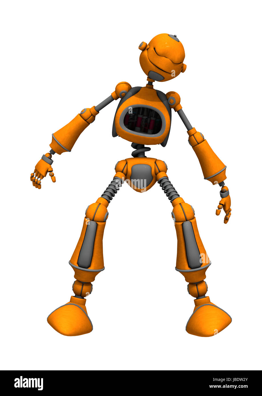 3D digital render of a cute shutdown robot isolated on white background ...