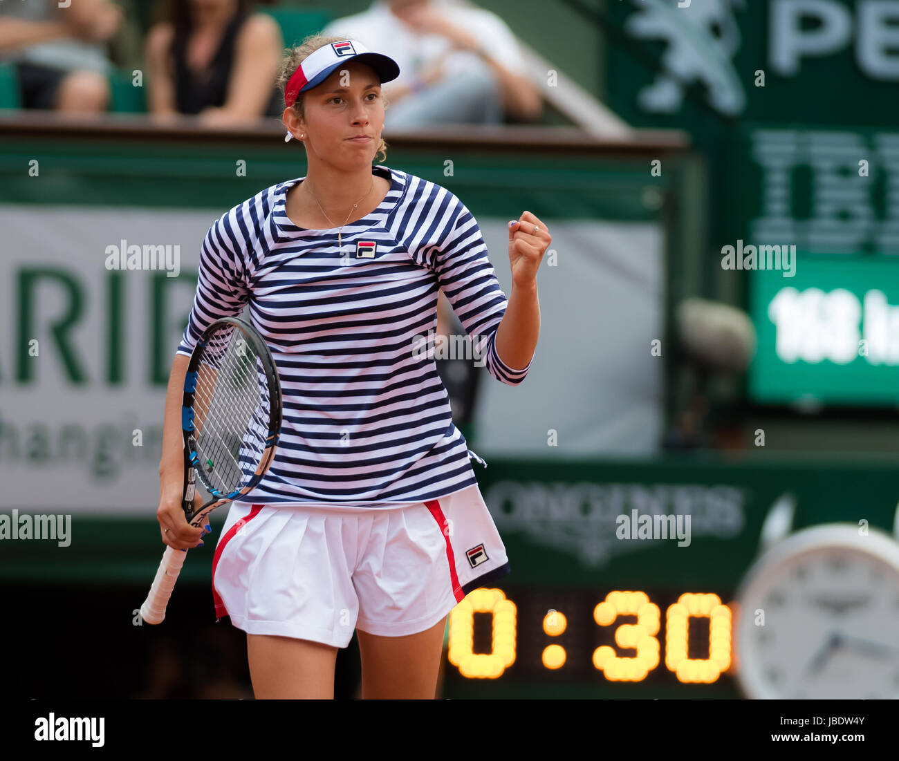 PARIS, FRANCE - JUNE 2 : Elise Mertens at the 2017 Roland Garros Grand ...