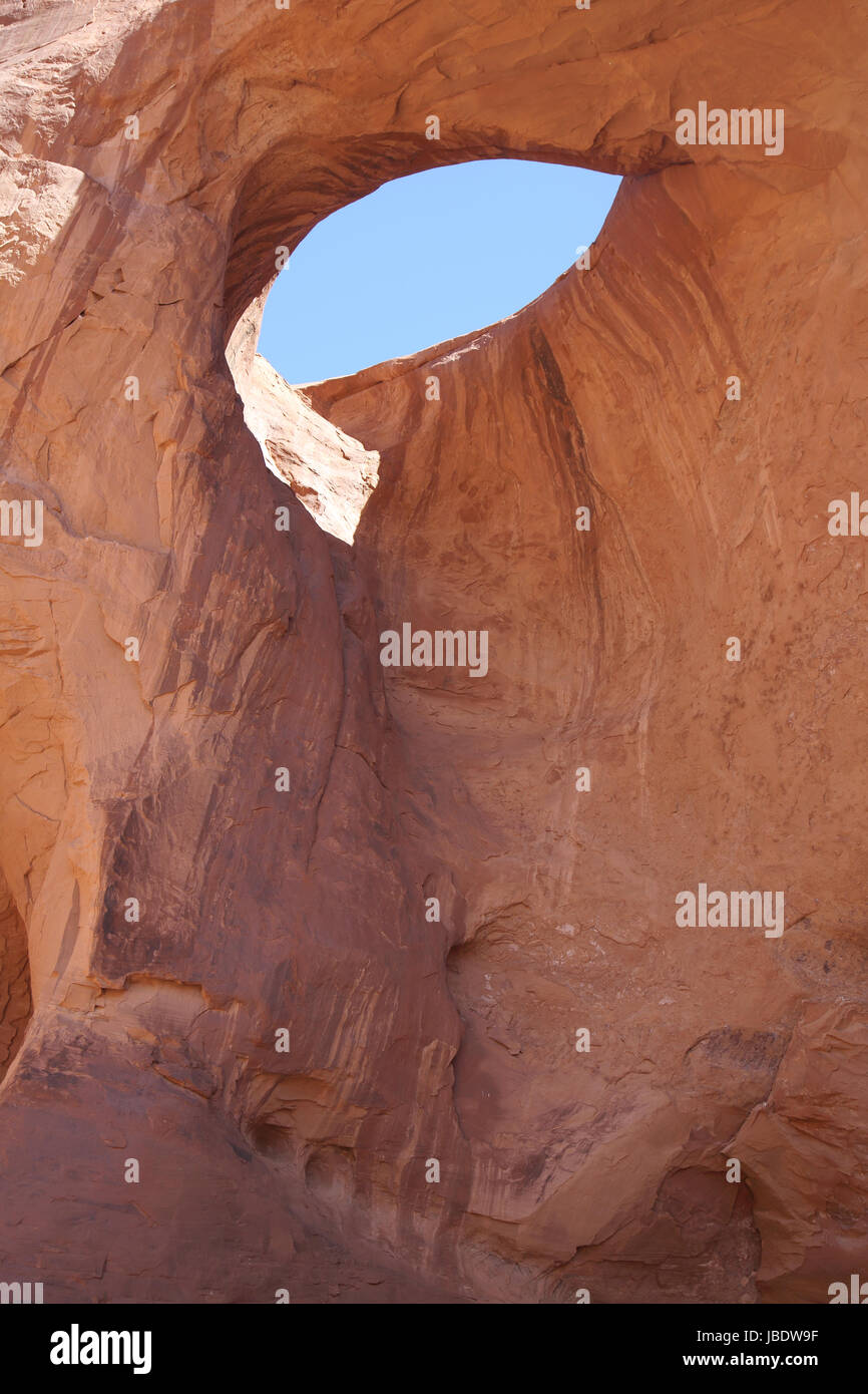 suns eye rock formation in monument valley in the navajo tribal park ...