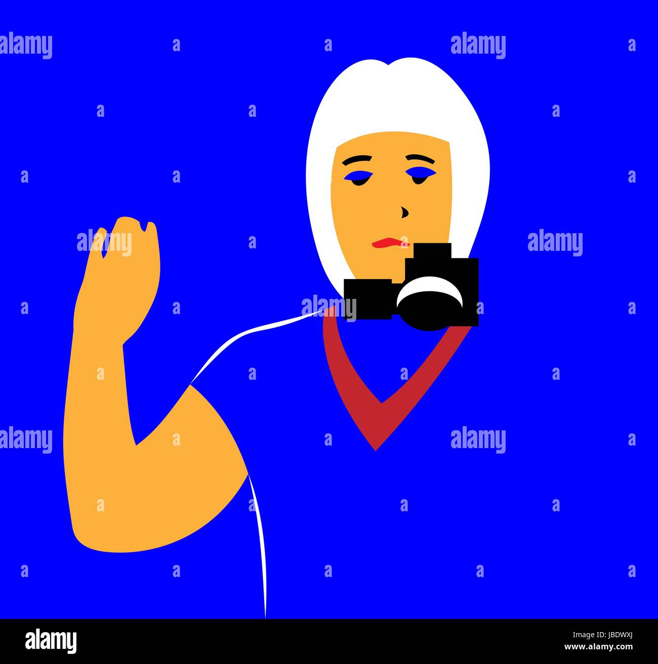 Woman women photo camera Stock Vector Images - Alamy