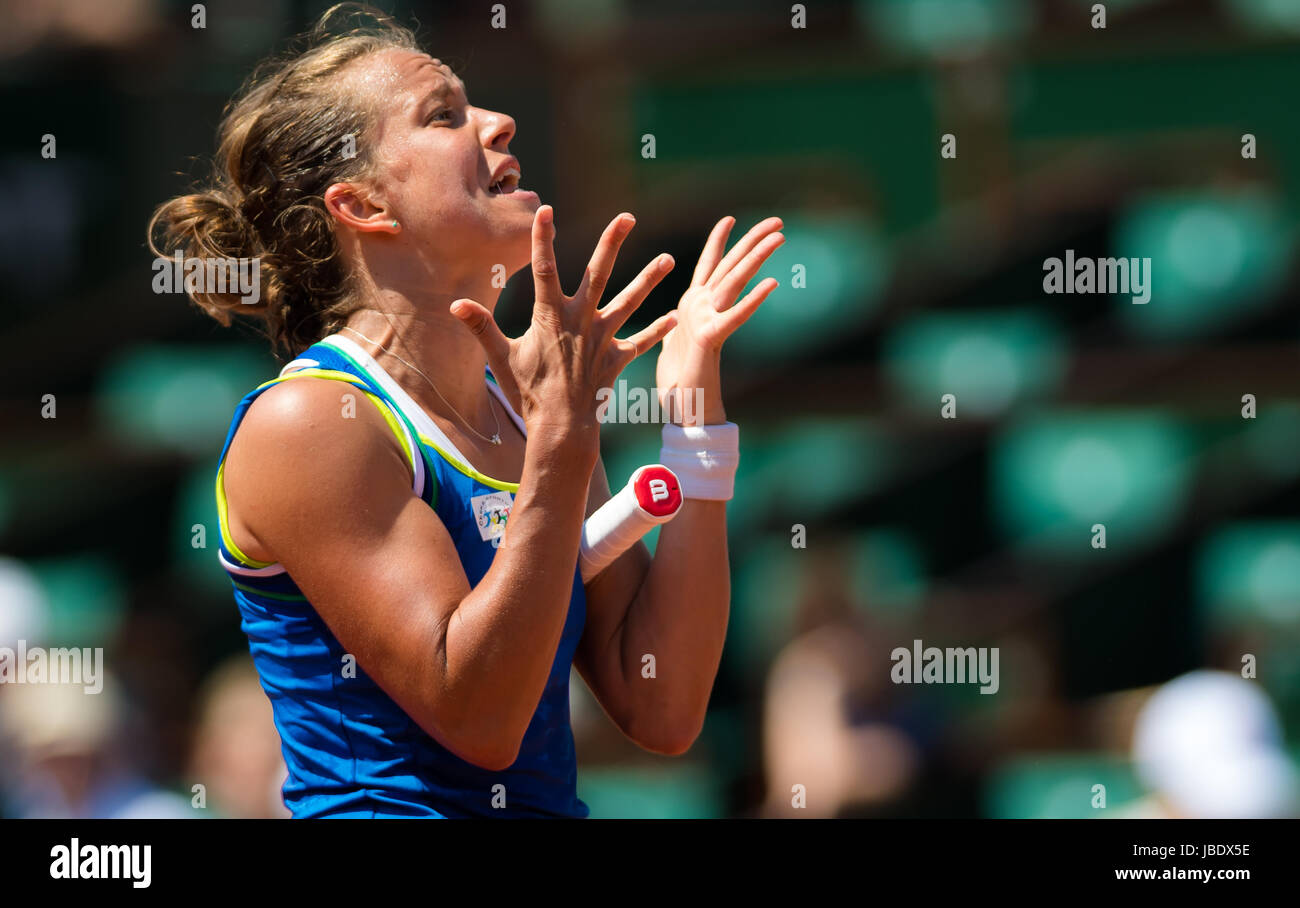 PARIS, FRANCE - JUNE 1 : Barbora Strycova at the 2017 Roland Garros ...
