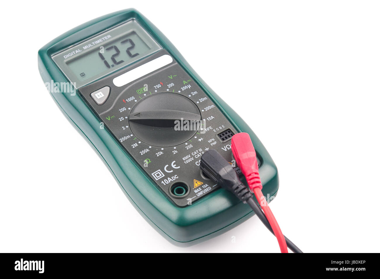Digital multimeter isolated on white background Stock Photo - Alamy