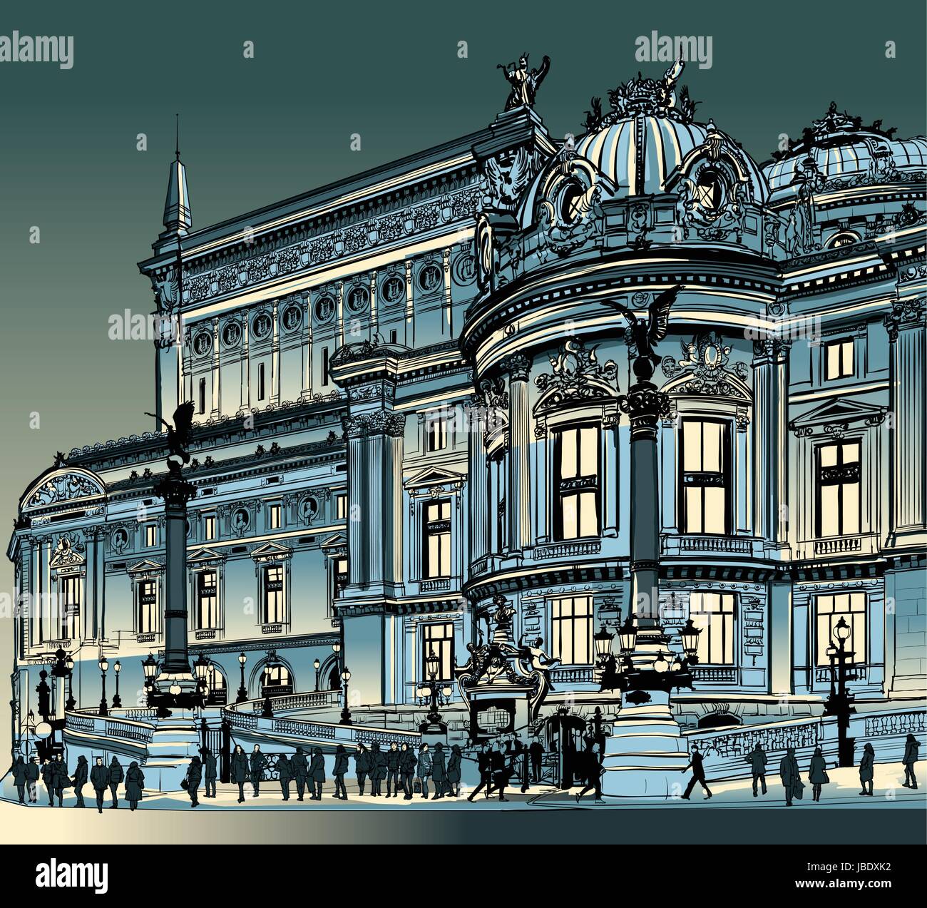 Chagall ceiling opera paris Stock Vector Images - Alamy