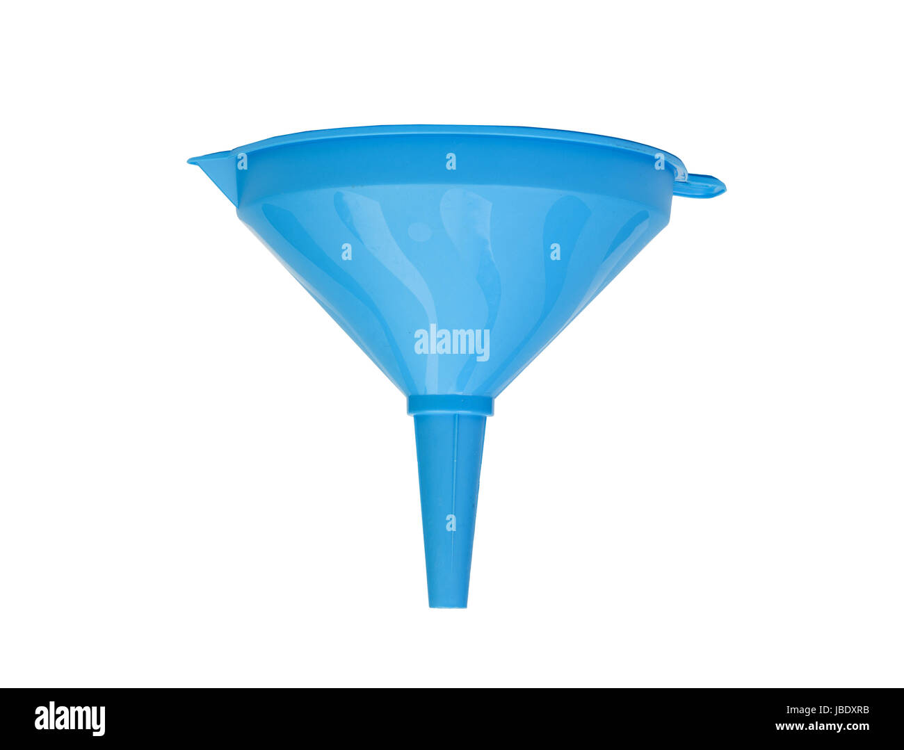 Blue plastic funnel isolated on a white background Stock Photo - Alamy