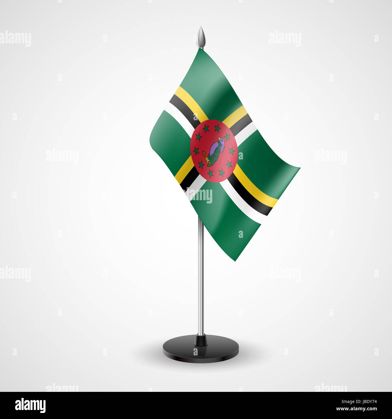 State table flag of Dominica. National symbol Stock Photo - Alamy
