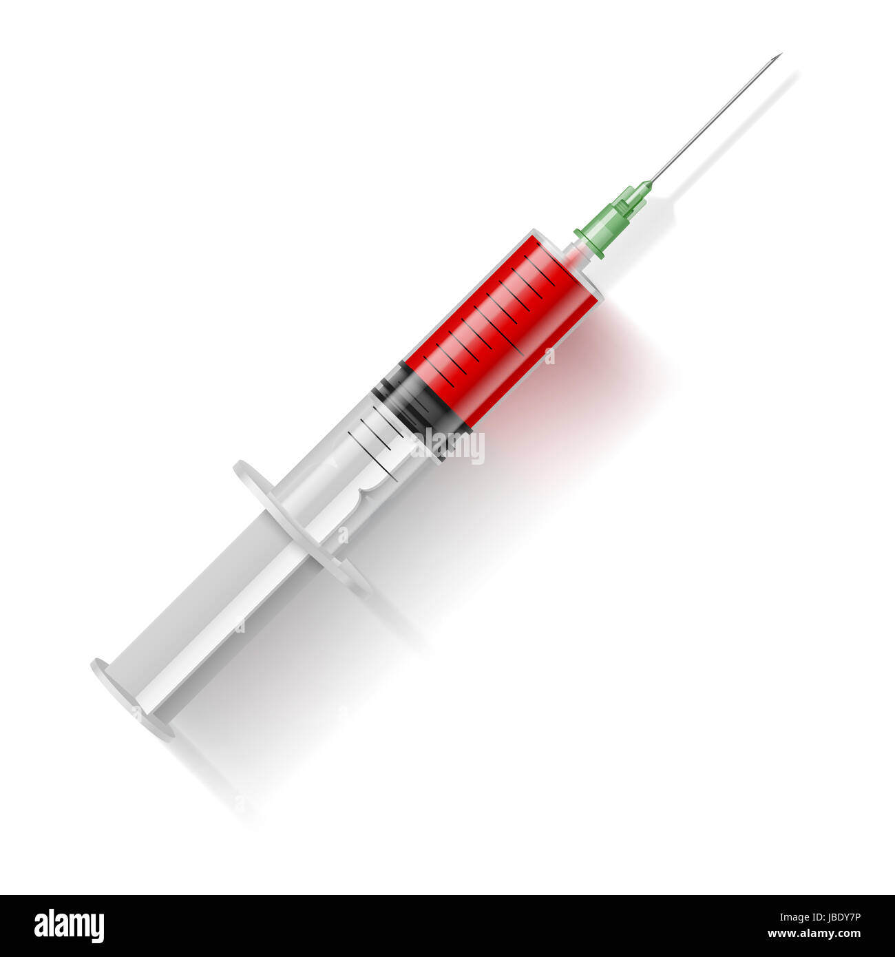Illustration of syringe with blood isolated on white background Stock ...