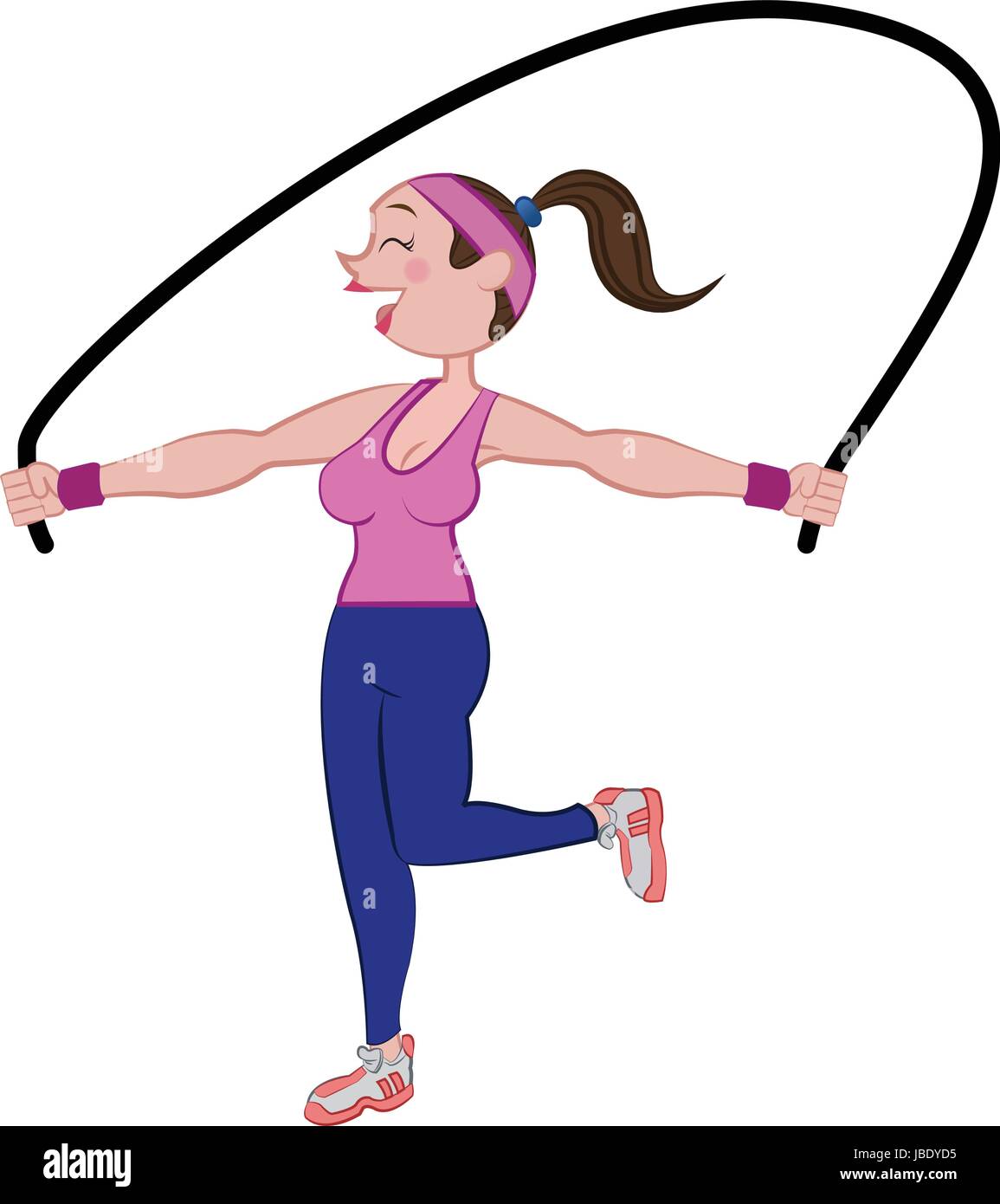 Woman doing aerobics Stock Vector Image & Art - Alamy