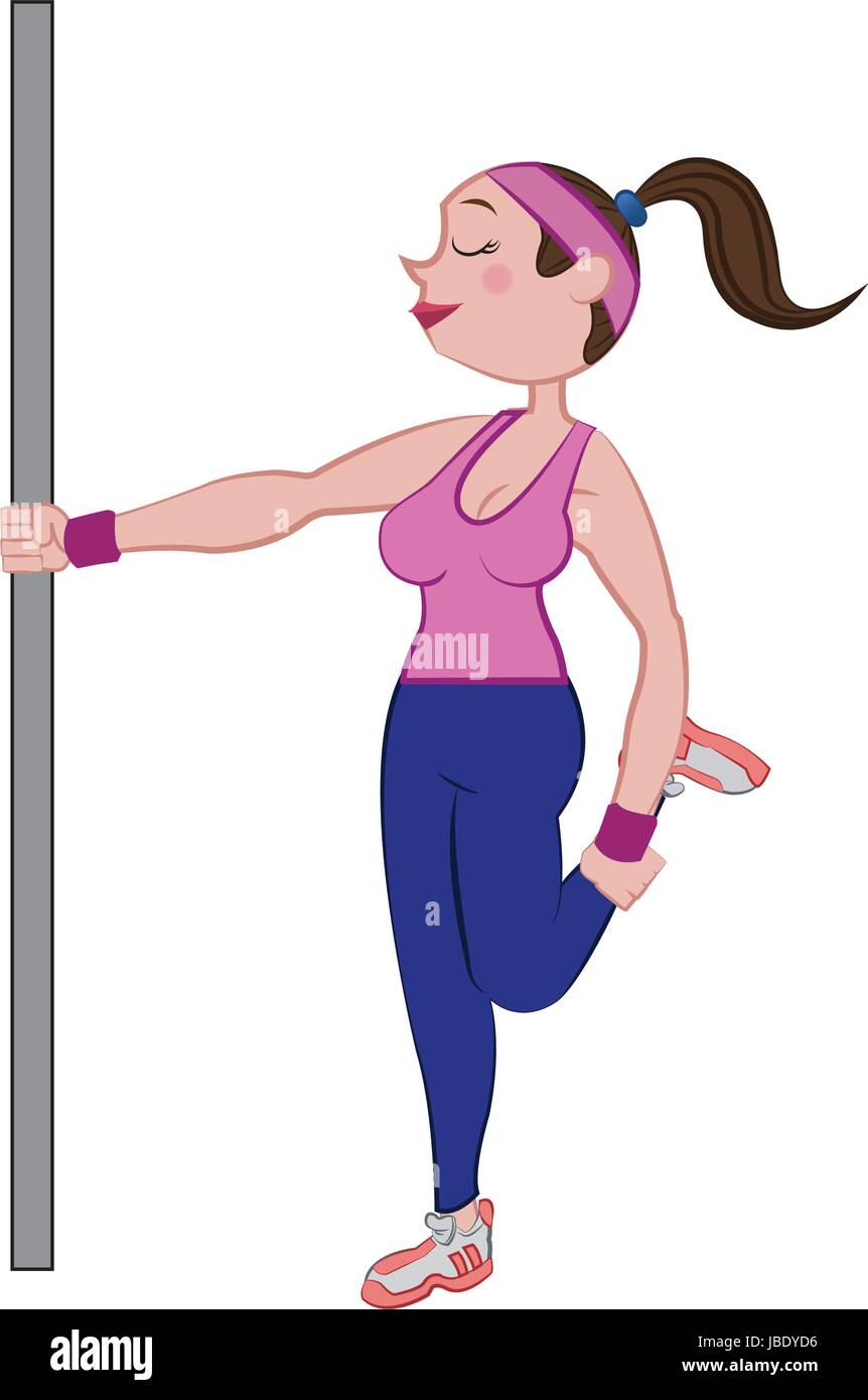 Woman doing aerobics Stock Vector Image & Art - Alamy