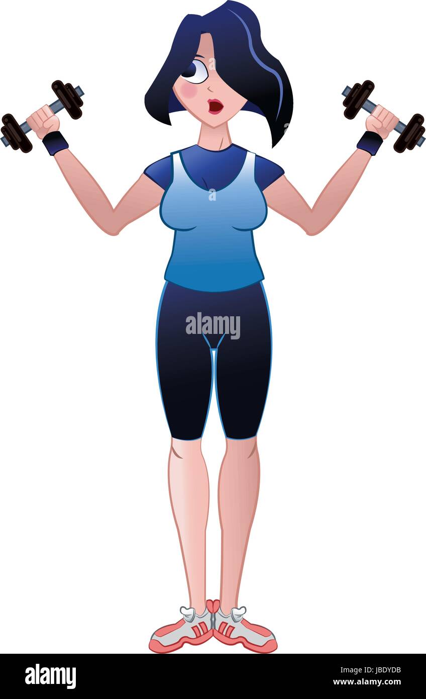 Woman doing aerobics Stock Vector Image & Art - Alamy