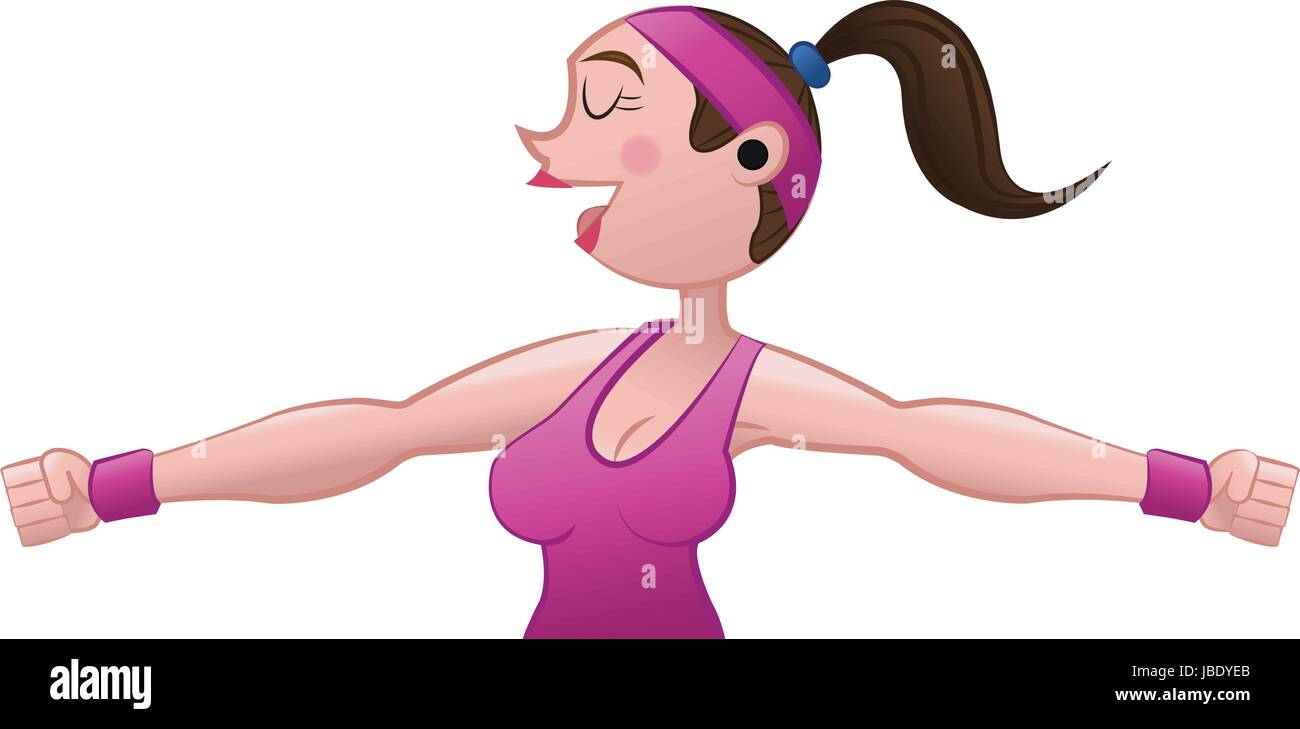 Woman doing aerobics Stock Vector Image & Art - Alamy