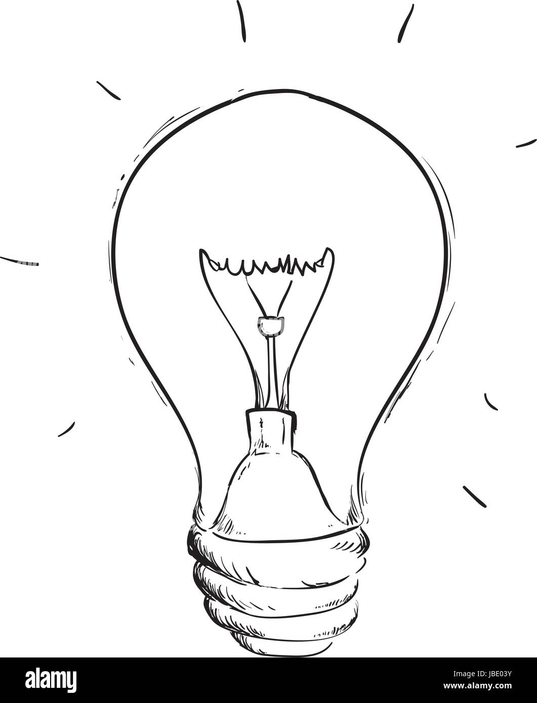 Bulb light draw Stock Vector Image & Art - Alamy