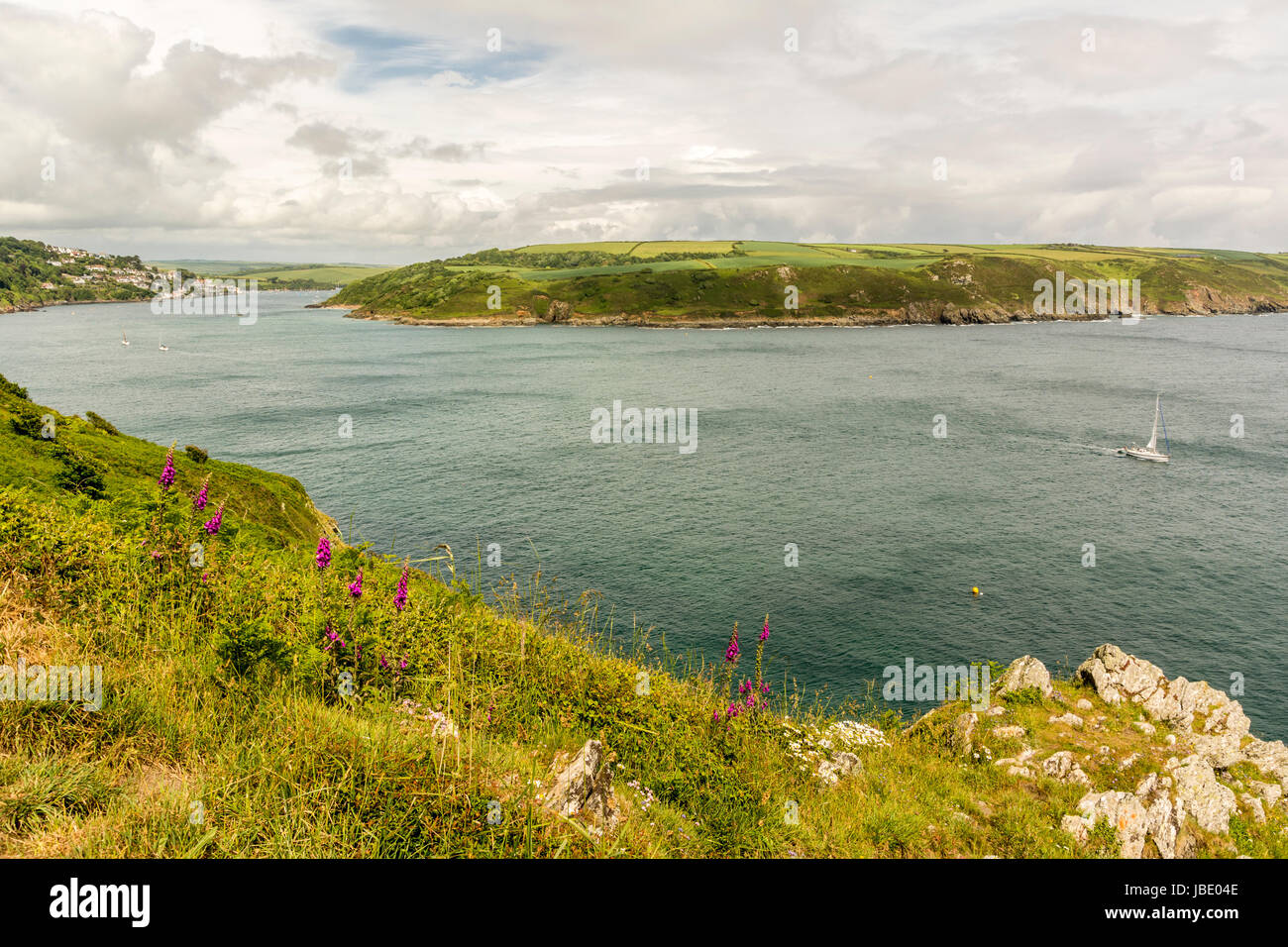 The Bar at the mouth of Salcombe Harbour, Devon, UK Stock Photo - Alamy