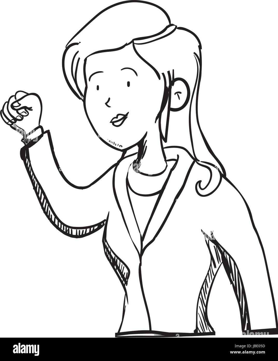 Executive woman cartoon draw Stock Vector Image & Art - Alamy
